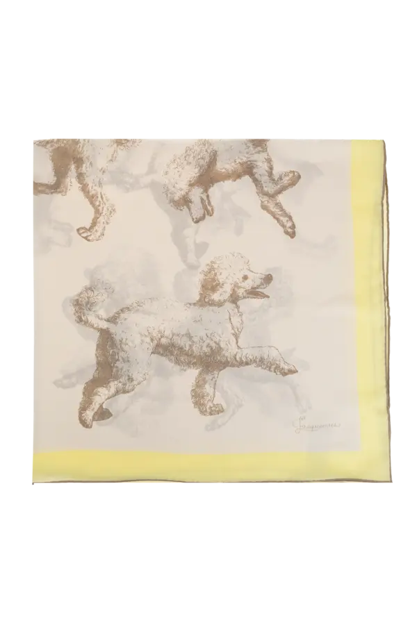 Jacquemus Silk Scarf 'caniche - Cream