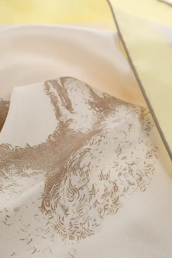 Jacquemus Silk Scarf 'caniche - Cream