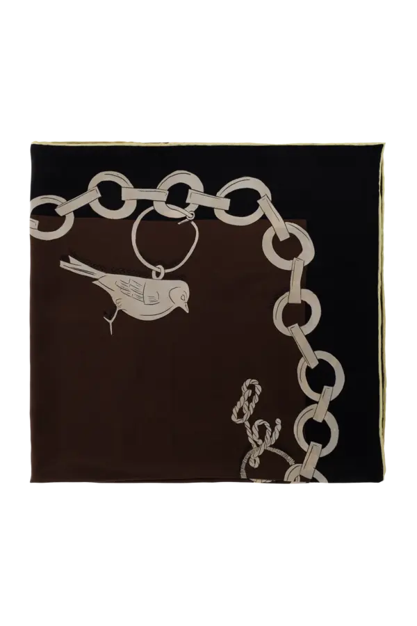 Jacquemus Silk Scarf ‘pampille - Brown