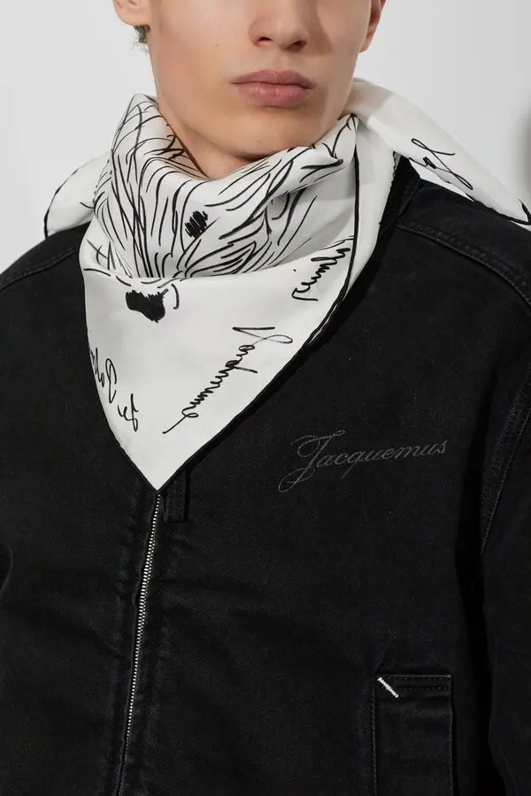 Jacquemus Silk Scarf ‘herisson - White