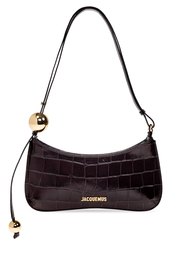 Jacquemus Leather Bag ‘bisou Perle - Brown