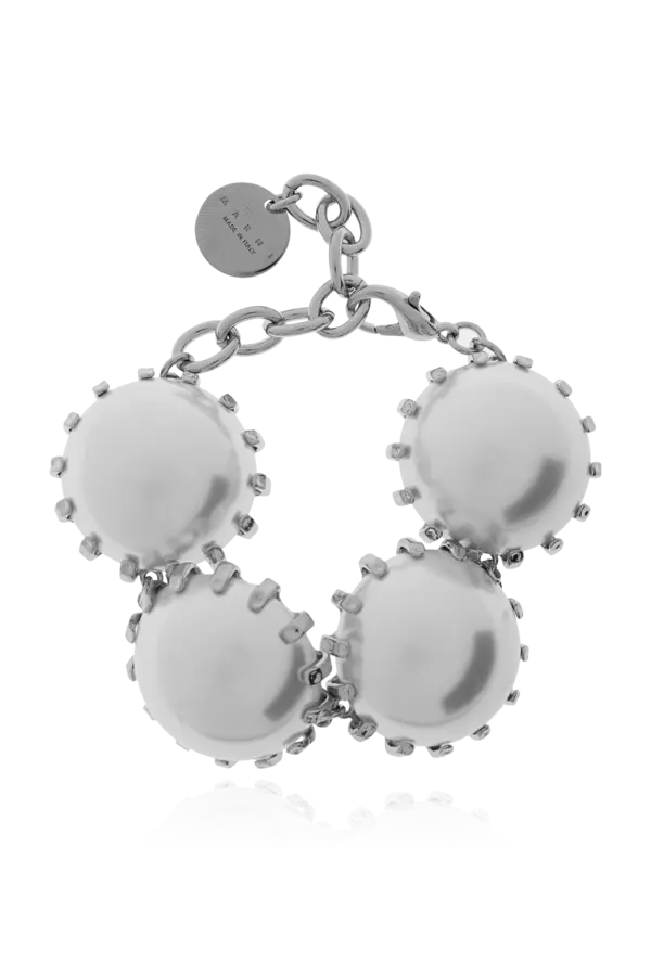 Marni Bracelet With Glass Pearls - Silver