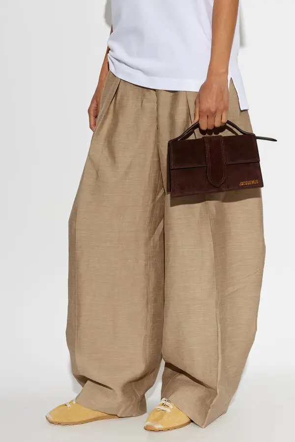 Jacquemus Suede Leather Bambino Bag - Brown