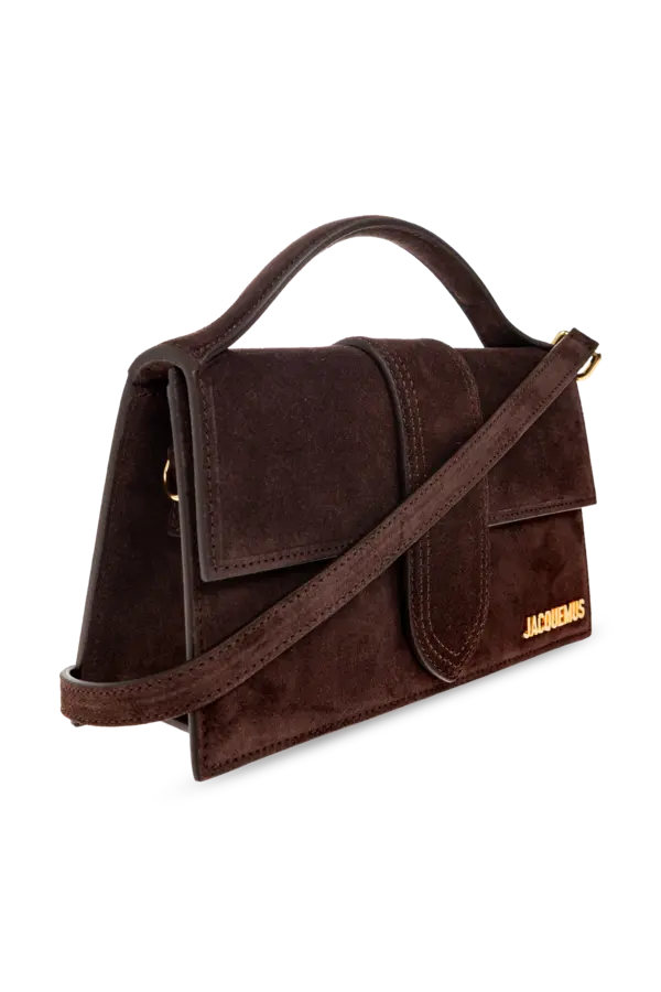 Jacquemus Suede Leather Bambino Bag - Brown