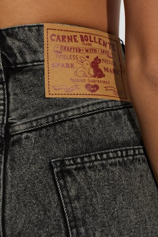 CARNE BOLLENTE Embroidered Straight Leg Jeans