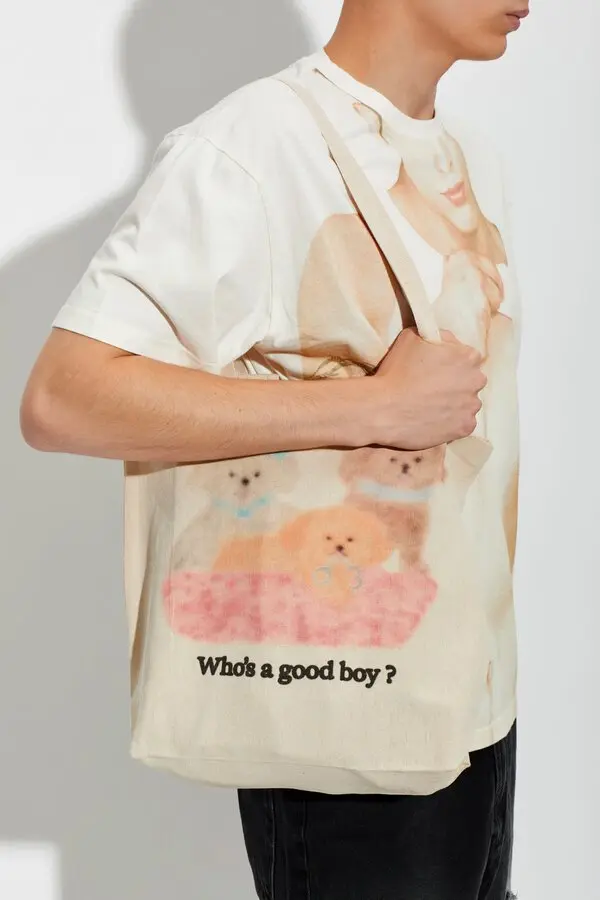 CARNE BOLLENTE Printed Cotton Tote Bag