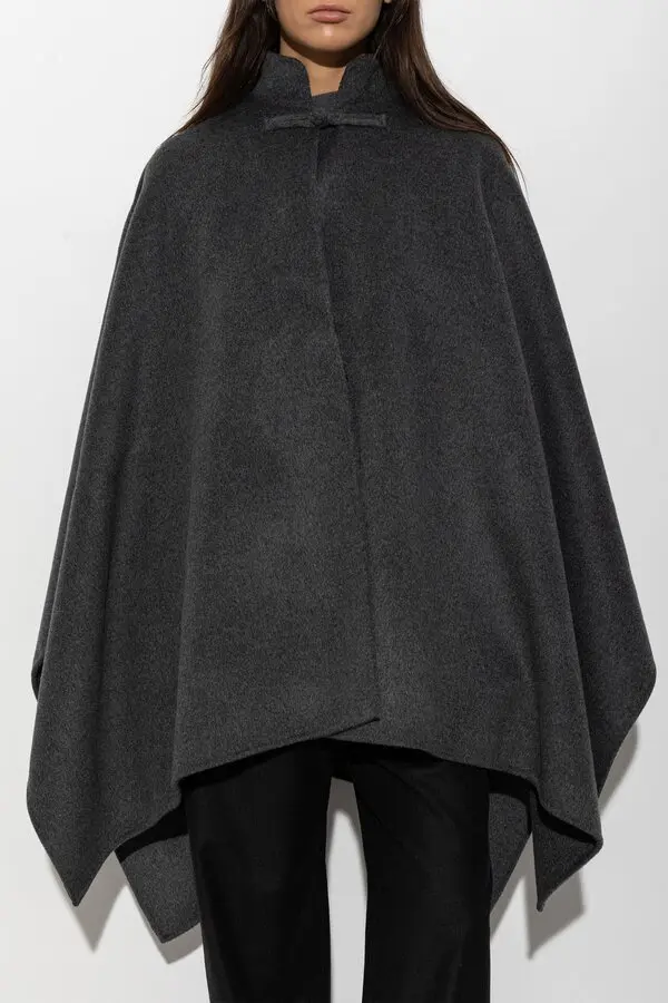 RÓHE Wool Poncho With Turtleneck