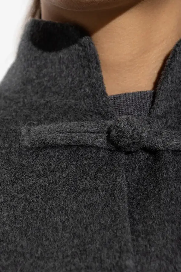 RÓHE Wool Poncho With Turtleneck