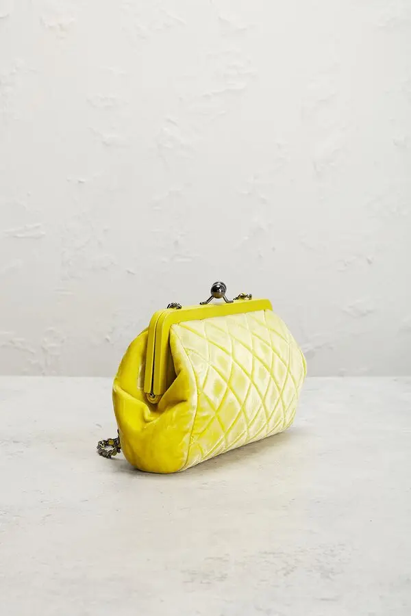 Chanel Velour Quilted Clutch