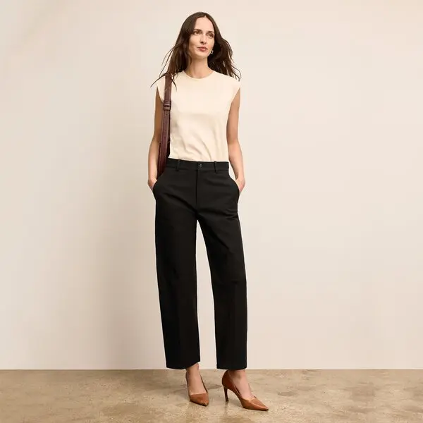 M.M.LAFLEUR Bari Barrel-leg Jean Eco Better Than Denim:: Black