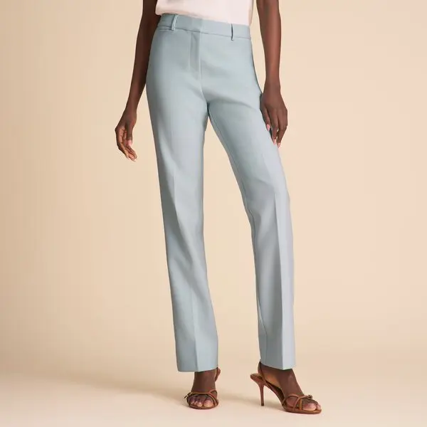 M.M.LAFLEUR Smith Straight Trouser Flex Suiting:: Ice Blue - One-color