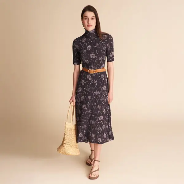 M.M.LAFLEUR Ara Midi Skirt Light Printed Jersey:: Wild Meadow