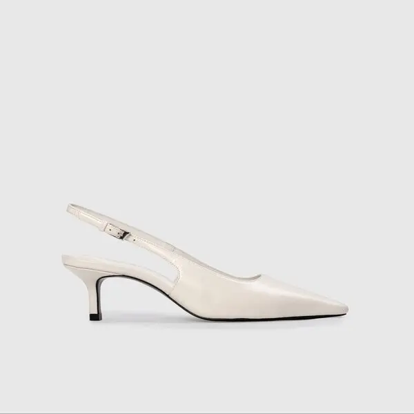 BLACK SUEDE STUDIO Lainey 50 Pump - Coconut Leather