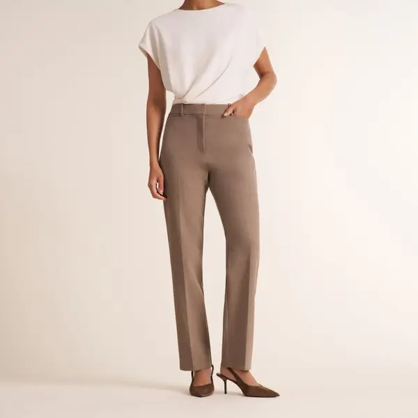M.M.LAFLEUR Smith Straight Trouser Luxe Flex Suiting:: Toasted Coconut - One-color