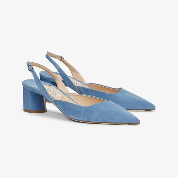 M.M.LAFLEUR Irene Slingback Suede:: Sky Blue