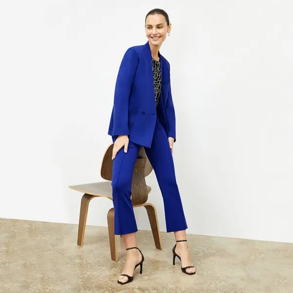 M.M.LAFLEUR Janette Blazer Butter Ponte:: Electric Blue - One-color