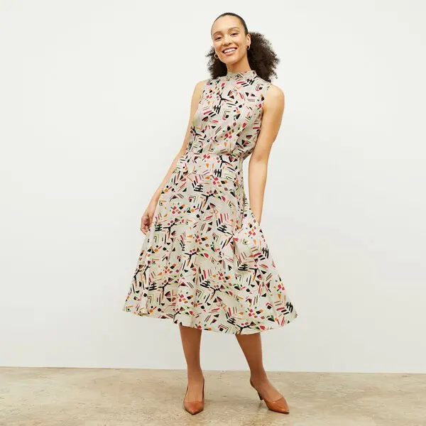 M.M.LAFLEUR Oona Dress Airy Cotton:: Rhythm Print - One-color