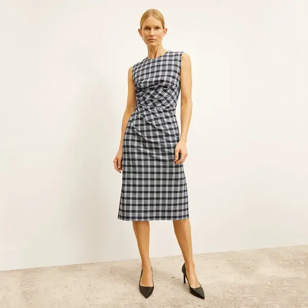 M.M.LAFLEUR Jeannine Dress Knit Suiting:: Checkmate - One-color