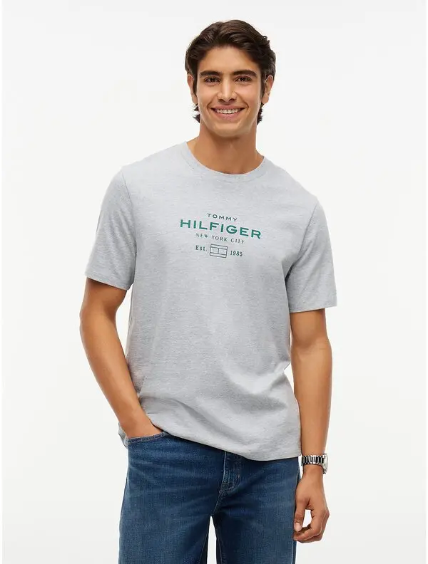 Tommy Hilfiger Nyc Hilfiger Logo T-shirt - Grey Heather