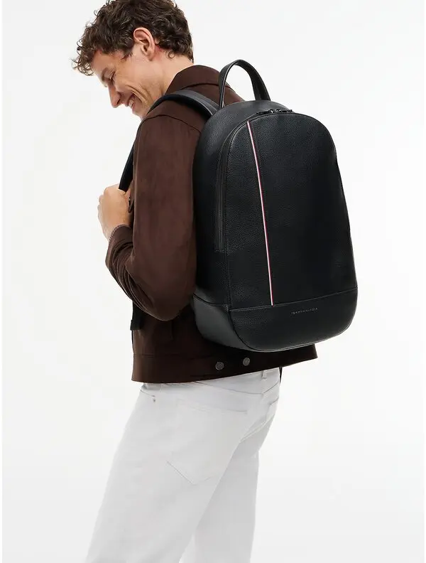 Tommy Hilfiger Signature Stripe Pebbled Backpack