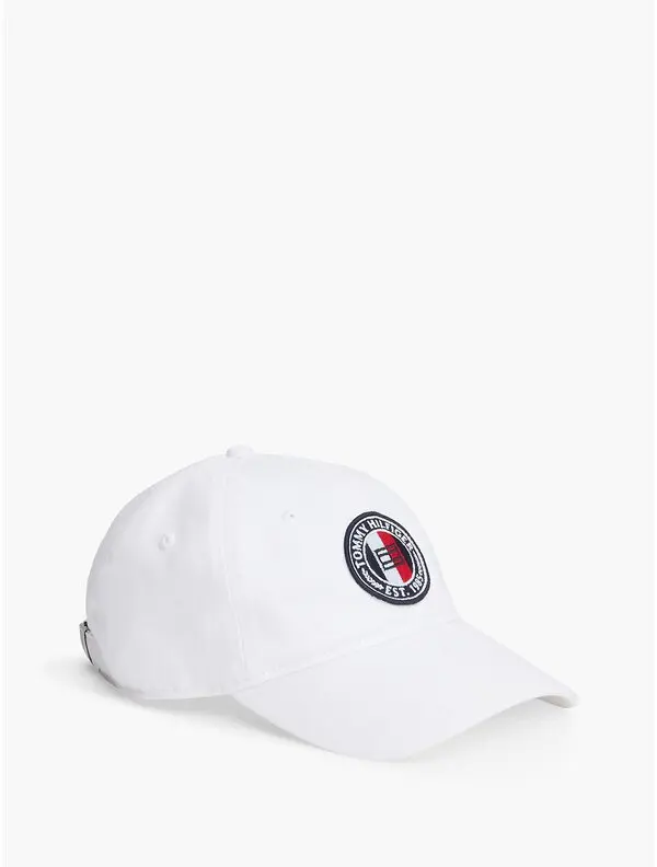 Tommy Hilfiger Circle Logo Patch Baseball Cap - Optic White