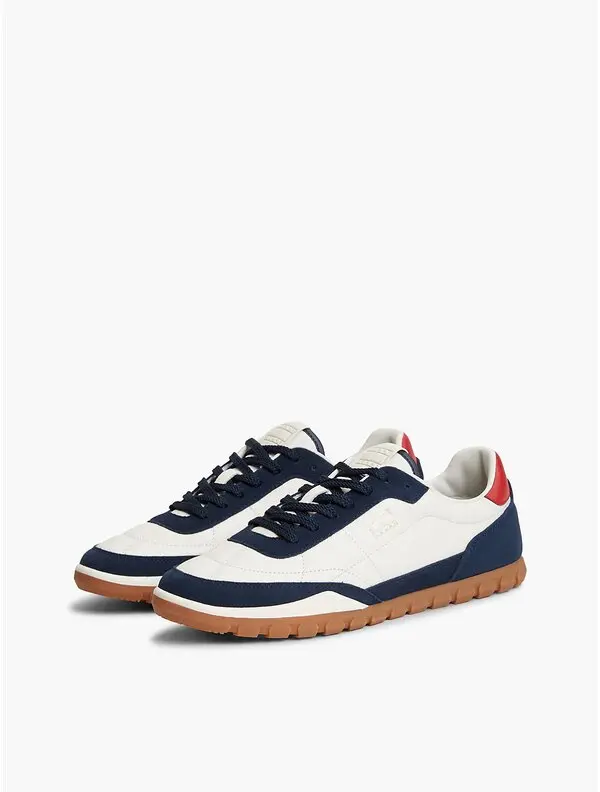 Tommy Hilfiger Mixed-leather Sneaker - Dark Blue/ivory