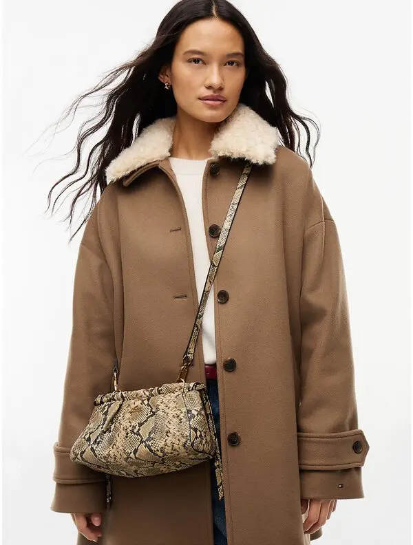 Tommy Hilfiger Embossed Leather Mini Crossbody