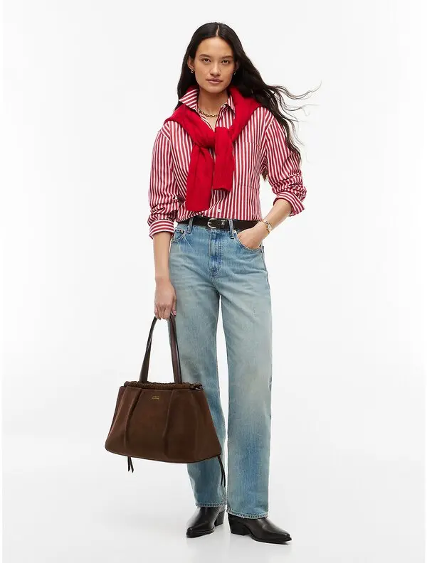 Tommy Hilfiger Gathered Suede Shoulder Bag