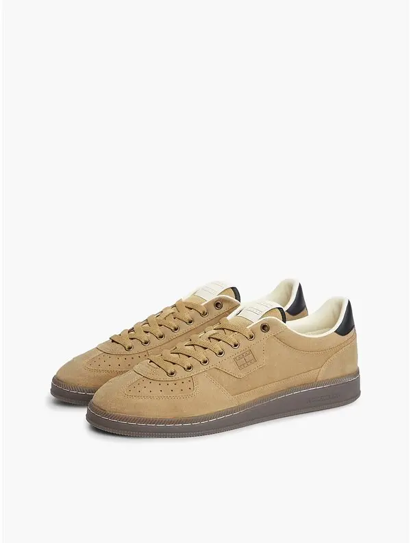 Tommy Hilfiger Suede Court Sneaker - Dark Dune