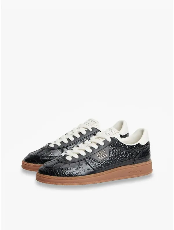 Tommy Hilfiger Leather Skater Sneaker - Black
