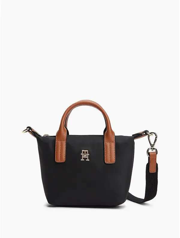 Tommy Hilfiger Monogram Micro Tote Bag - Black