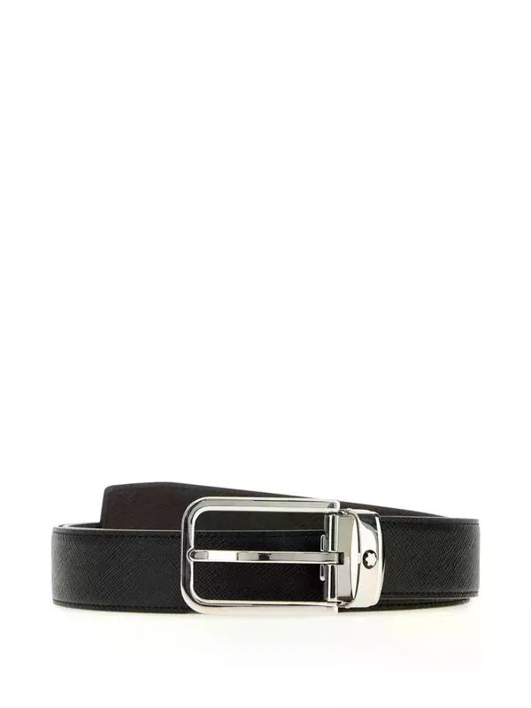 Montblanc Textured Leather Belt - Black
