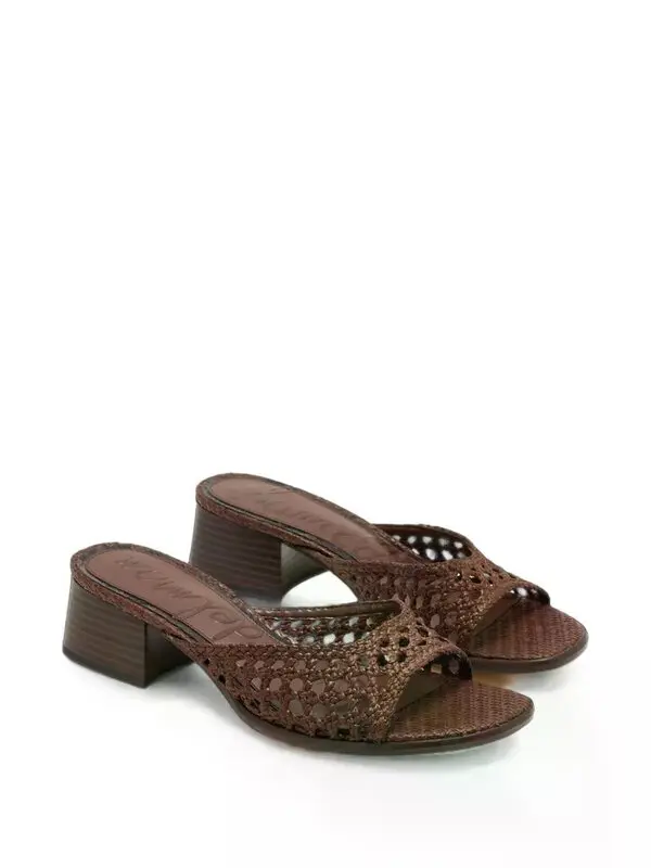 Sam Edelman Fynn Woven Leather Sandals - Brown