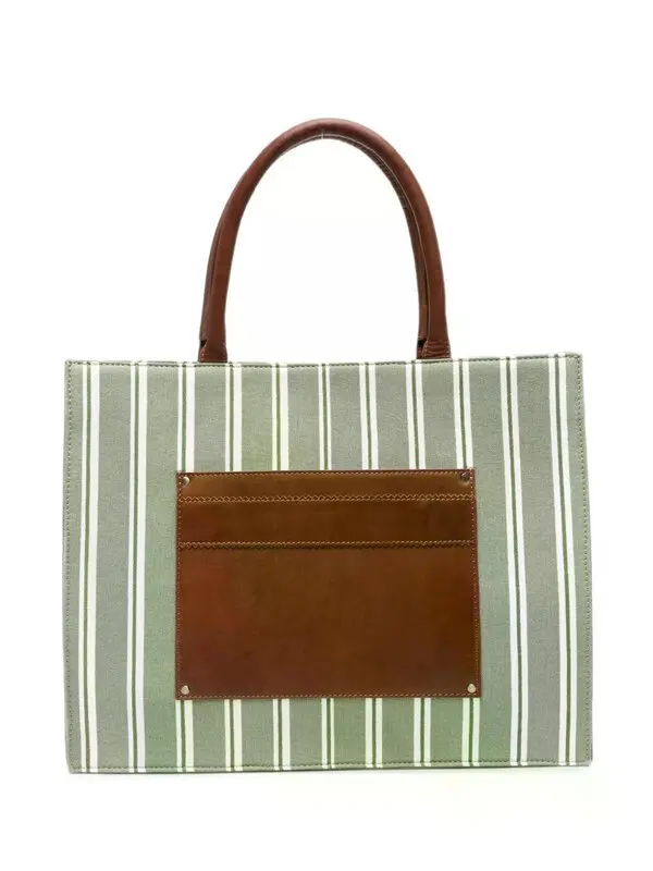 MAISON123 Striped Cotton Tote Bag
