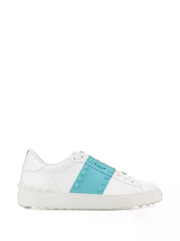 Valentino Garavani Rockstud Untitled Sneaker In Calfskin Leather With Tonal Studs - White