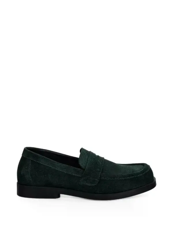 Fly London Suede Loafers - Green