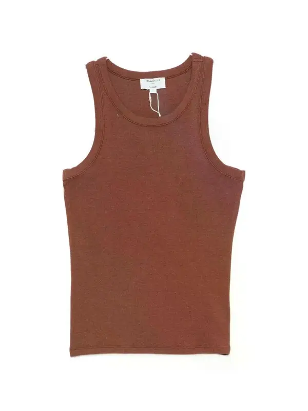 MAISON123 Leopold Ribbed-knit Tank Top - Brown