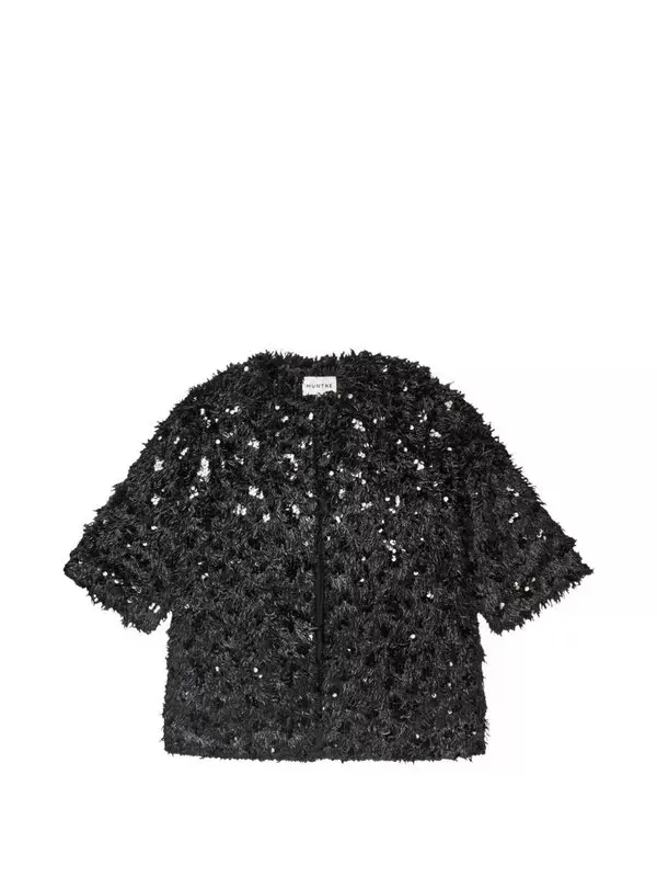 Munthe Sequin-embellished Fringed Jacket - Black