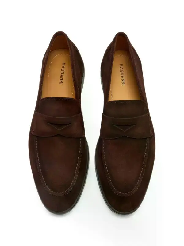 Magnanni Suede Penny Loafers