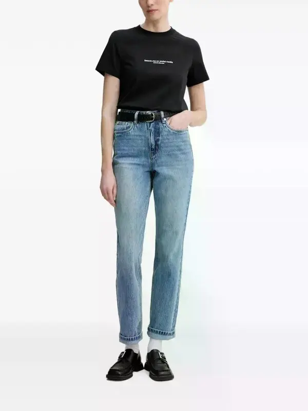 ISABELLE BLANCHE Slogan-print Crew-neck T-shirt