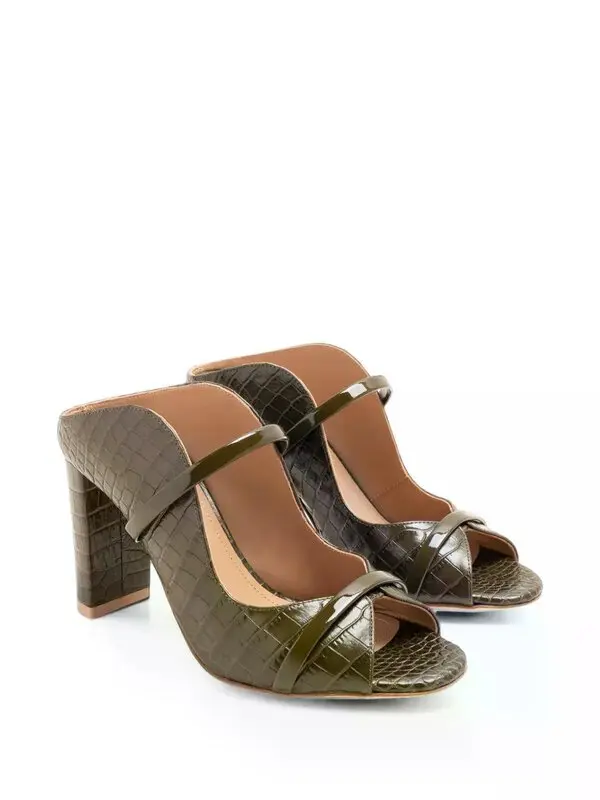 MALONE SOULIERS Norah Croc-effect Leather Sandals