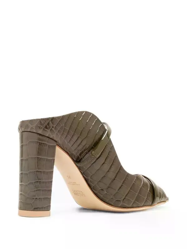 MALONE SOULIERS Norah Croc-effect Leather Sandals