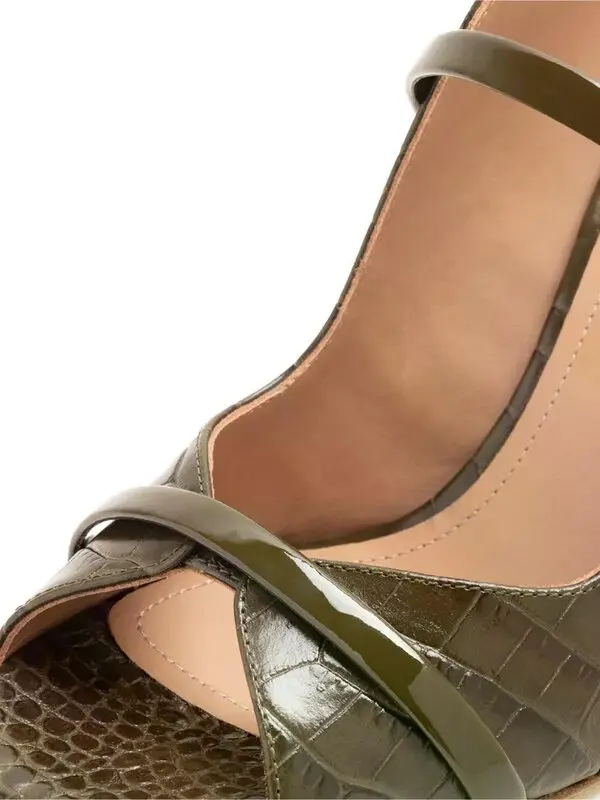 MALONE SOULIERS Norah Croc-effect Leather Sandals