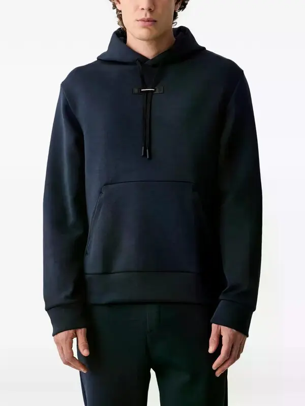 On Focus Tech Logo-print Drawstring Hoodie - Blue