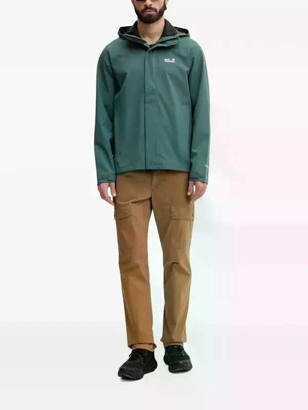 JACK WOLFSKIN Trailtime 2l Hooded Logo-print Jacket - Green