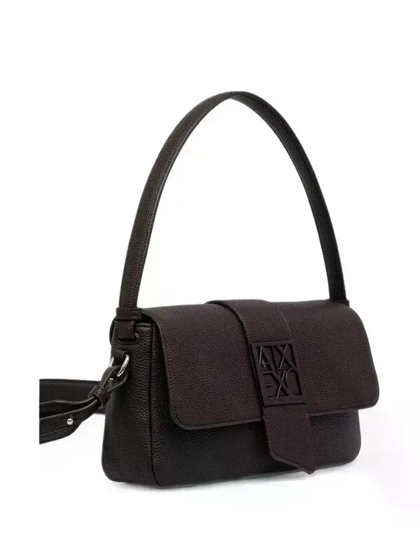 Armani Exchange Logo-plaque Pebbled Shoulder Bag