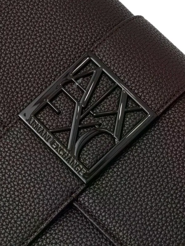 Armani Exchange Logo-plaque Pebbled Shoulder Bag