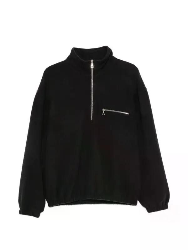 RIER Zipped-pocket High-neck Sweater - Black