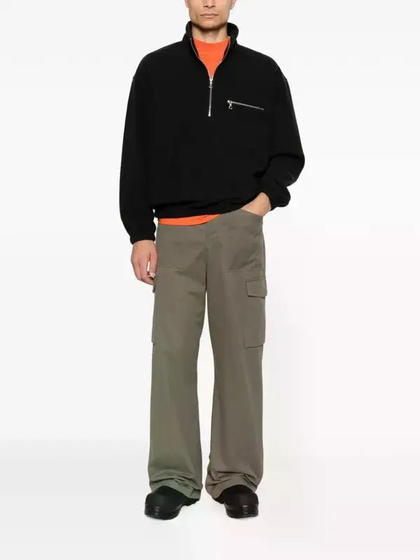 RIER Zipped-pocket High-neck Sweater - Black