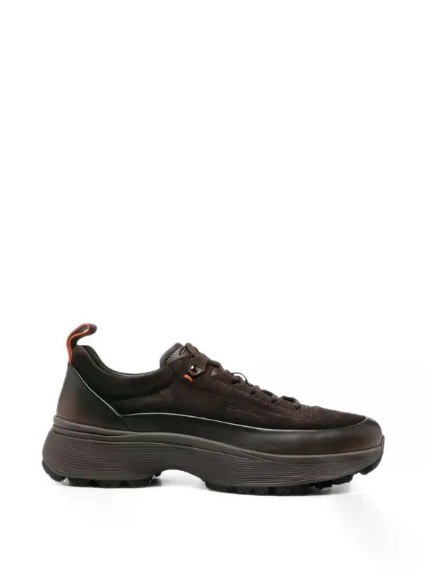 Santoni Easy Bounce Mountain Panelled Sneakers - Brown
